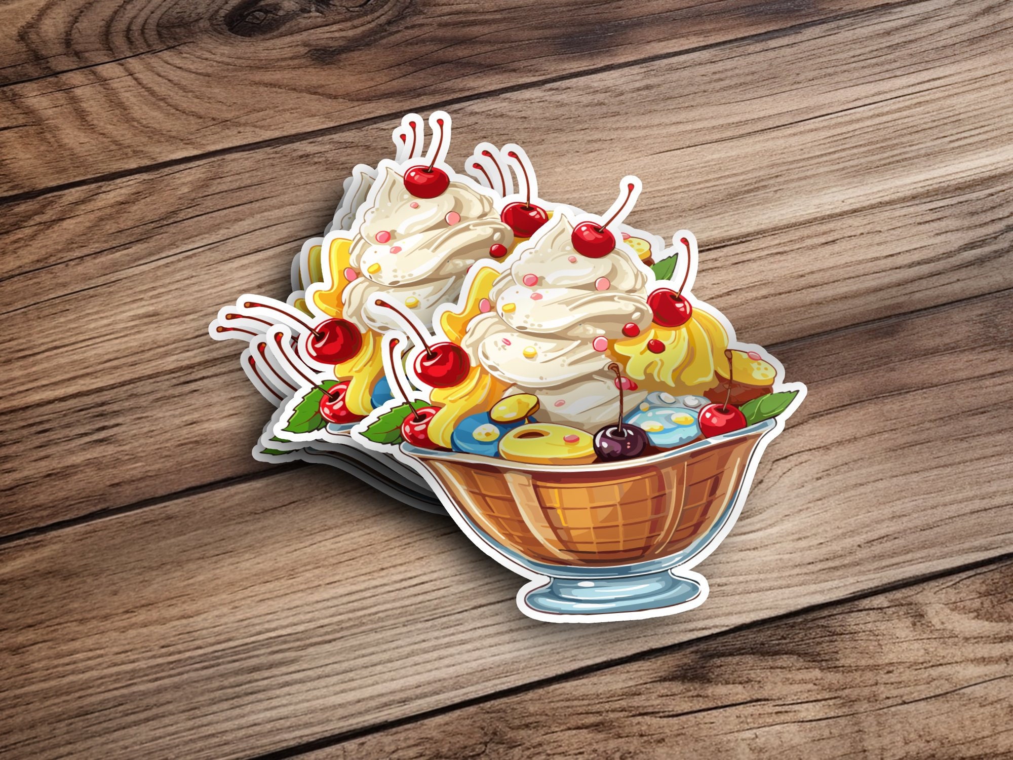 Cartoon Sundae SVG Png Eps, Commercial Use Clipart Vector Graphics for ...