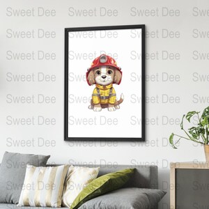 Cartoon Cute Dog Fireman Svg Png Eps, Commercial Use Clipart Vector ...