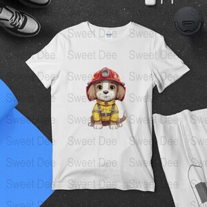 Cartoon Cute Dog Fireman Svg Png Eps, Commercial Use Clipart Vector ...