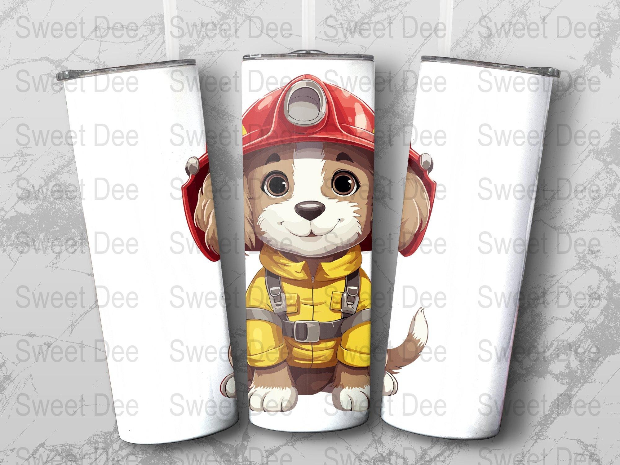Cartoon Cute Dog Fireman Svg Png Eps, Commercial Use Clipart Vector ...