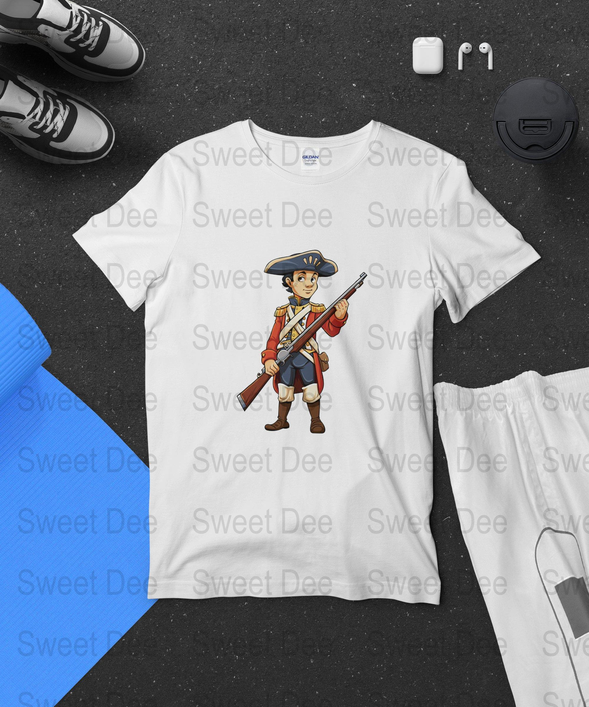 Cartoon Colonial Soldier Svg Png Eps, Commercial Use Clipart Vector ...