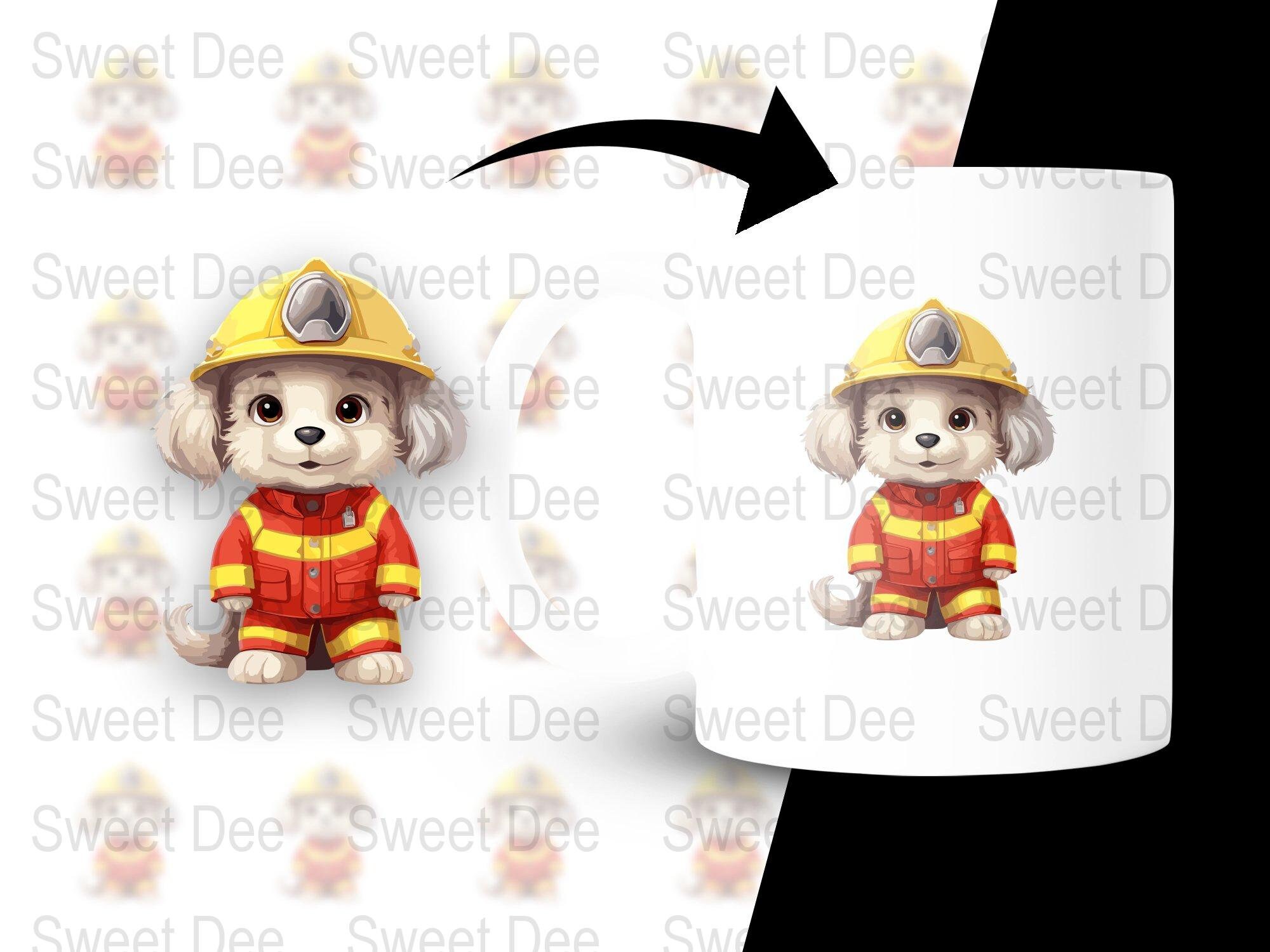Cartoon Dog Fireman Svg Png Eps, Commercial Use Clipart Vector Graphics ...