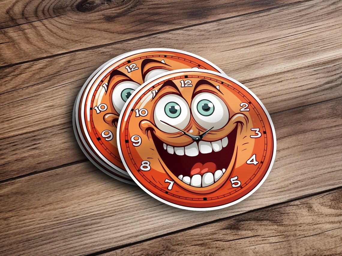 Cartoon Clock Face SVG Png Eps, Commercial Use Clipart Vector Graphics ...