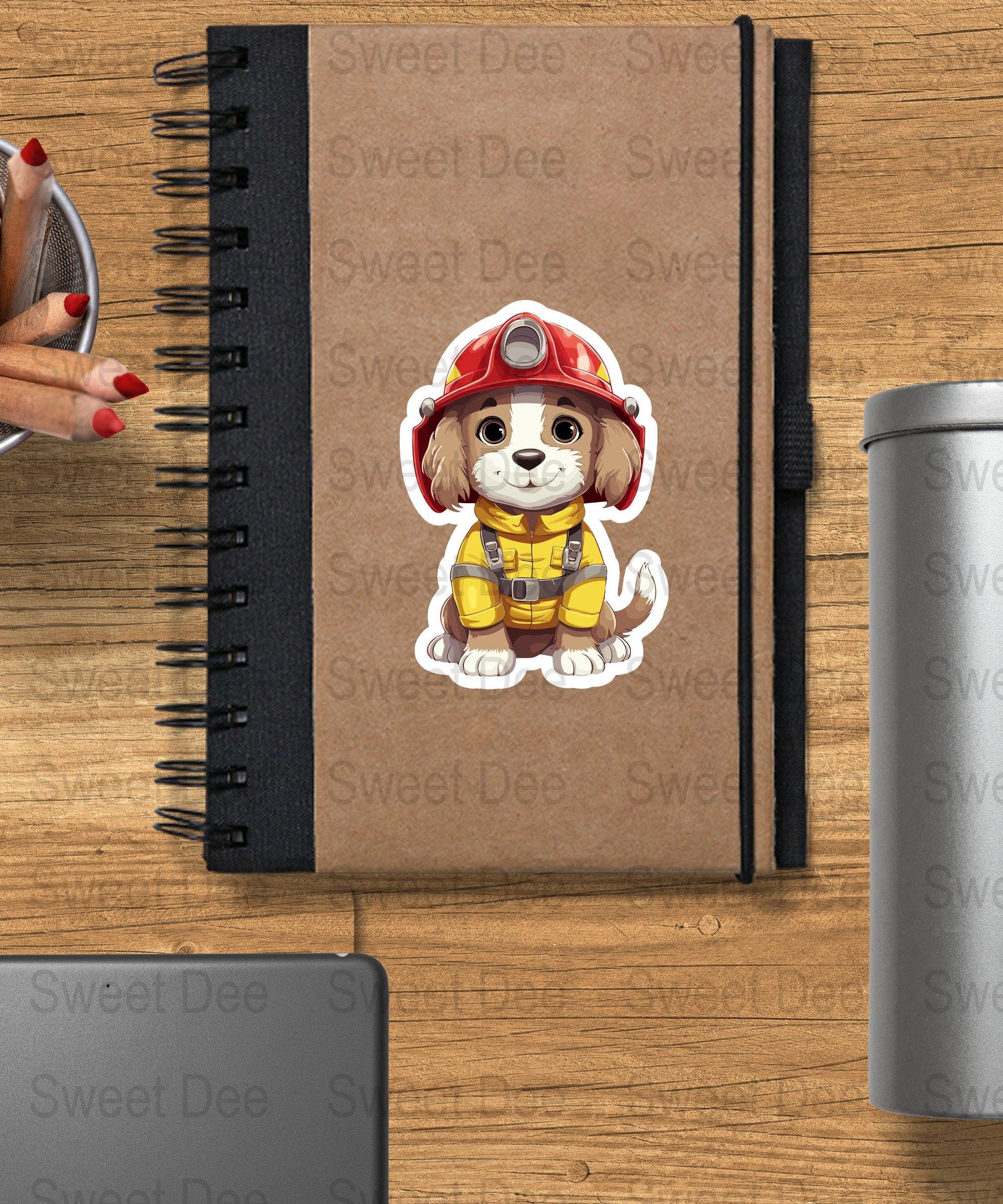 Cartoon Cute Dog Fireman Svg Png Eps, Commercial Use Clipart Vector ...