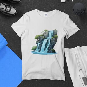 Waterfall SVG Png Eps, Commercial Use Clipart Vector Graphics for Wall ...