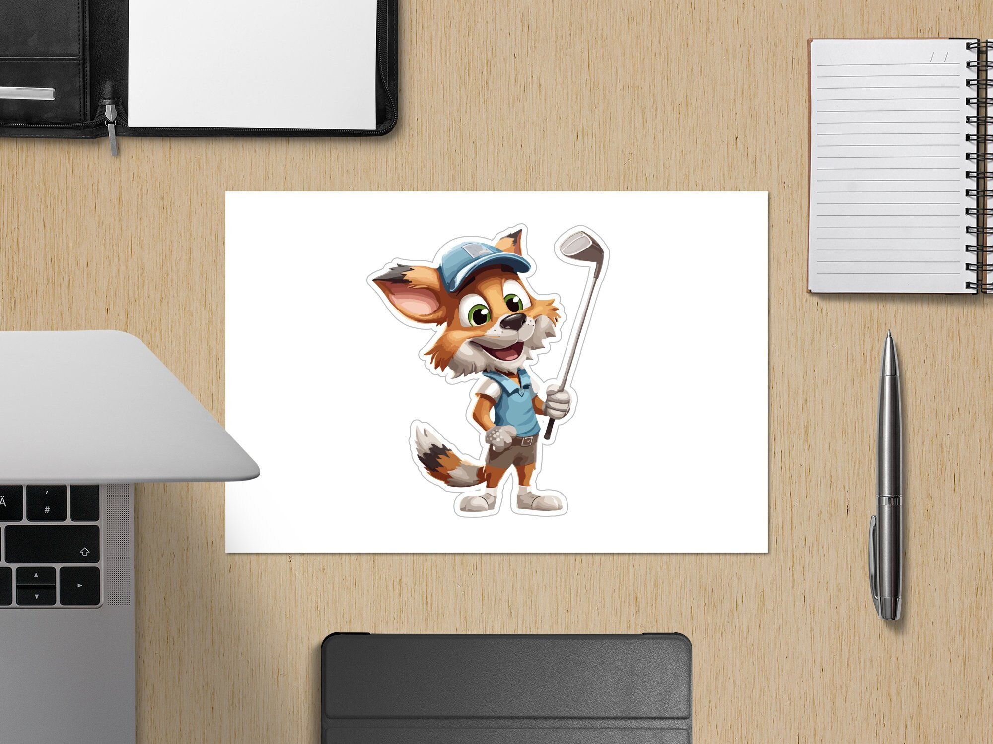 Cartoon Fox Golfing SVG Png Eps, Commercial Use Clipart Vector Graphics ...