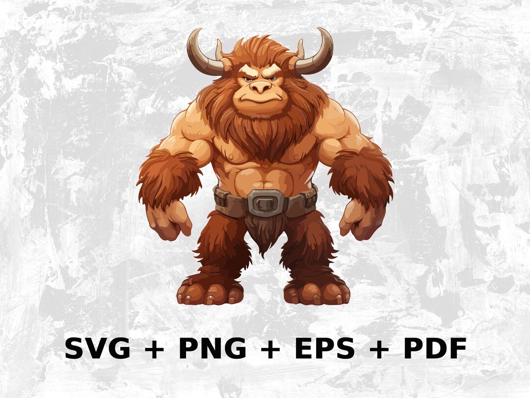 Minotaur SVG Png Eps, Commercial Use Clipart Vector Graphics for Wall ...