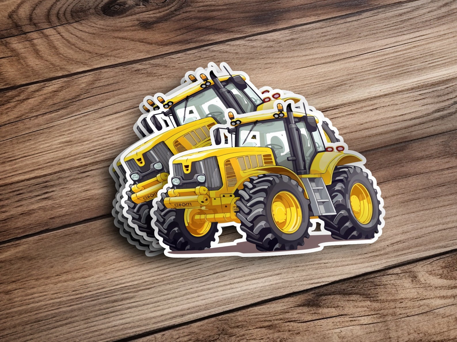 Cartoon Yellow Tractor SVG Png Eps, Commercial Use Clipart Vector ...