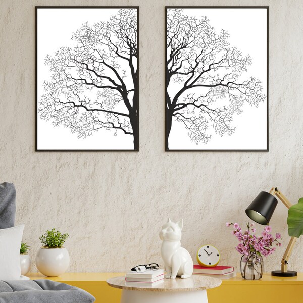 Leafless Tree Art - Etsy