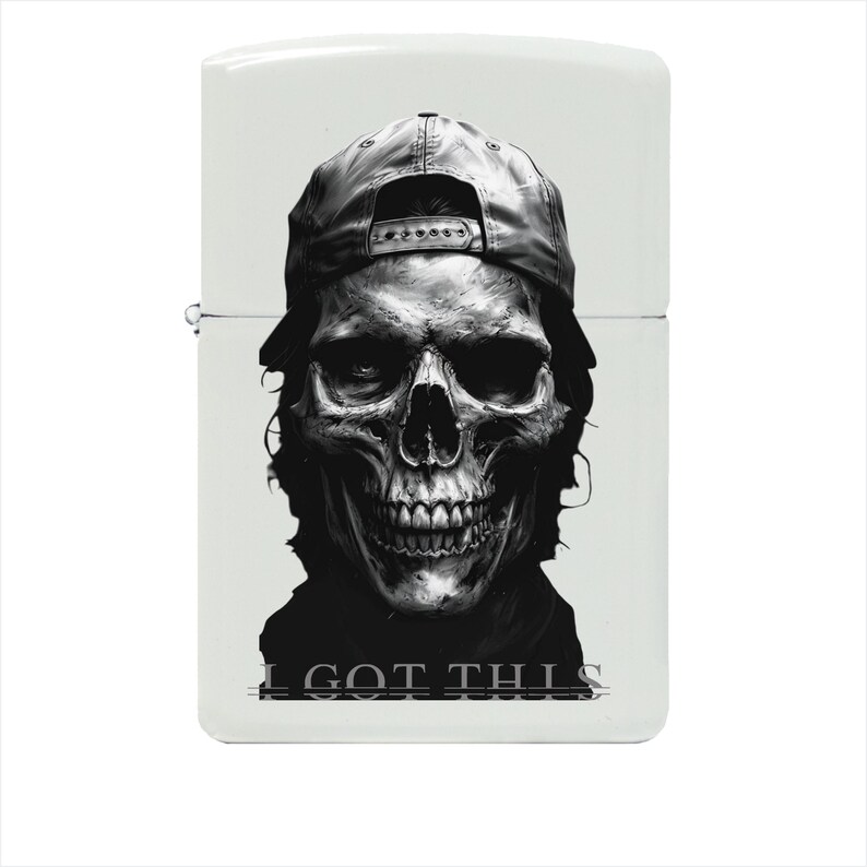 Personalized Skeleton Lighter Engraved Black Refillable Lighter With ...