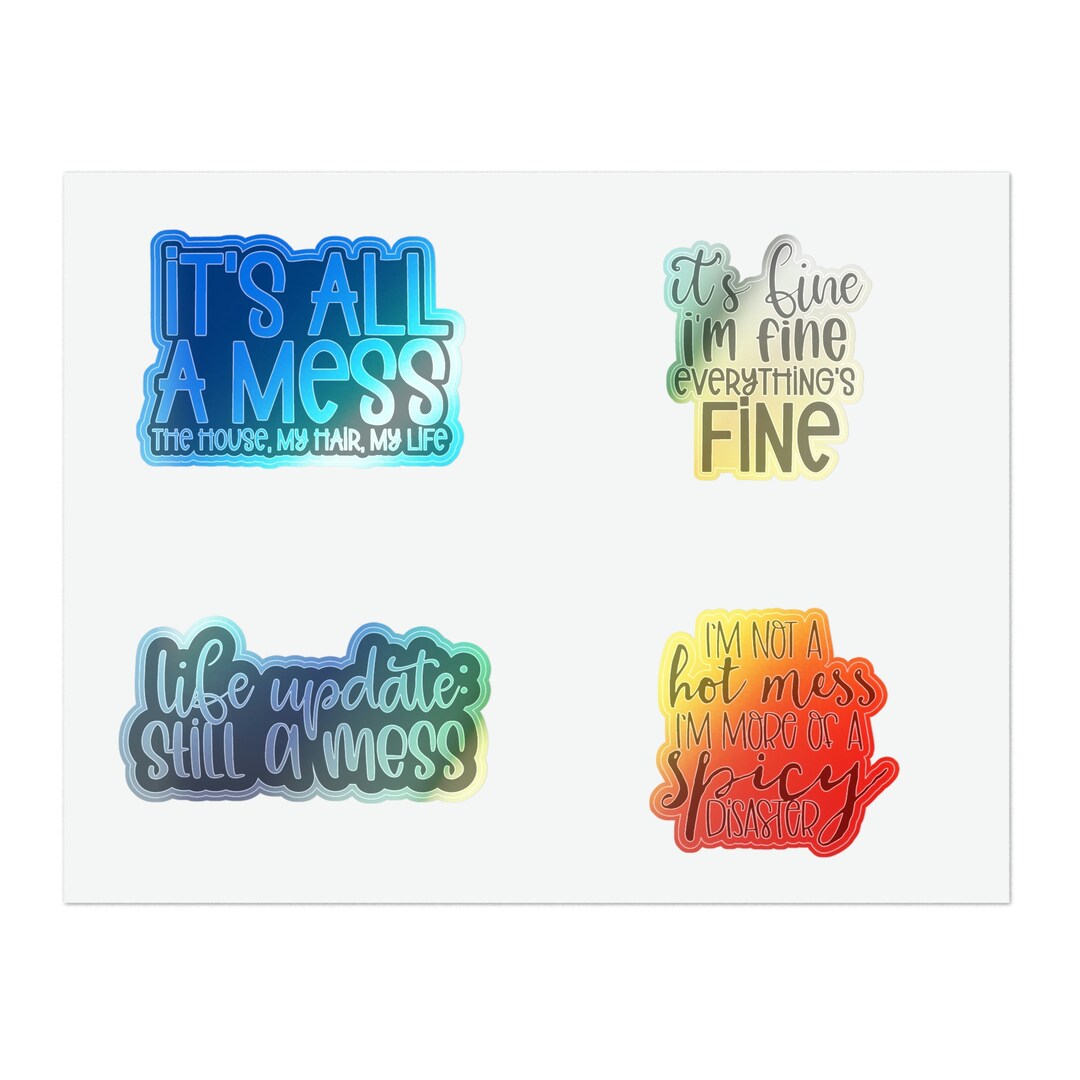 Messy Vibes Sticker Sheet | Hott Mess Design | Vinyl Stickers for ...