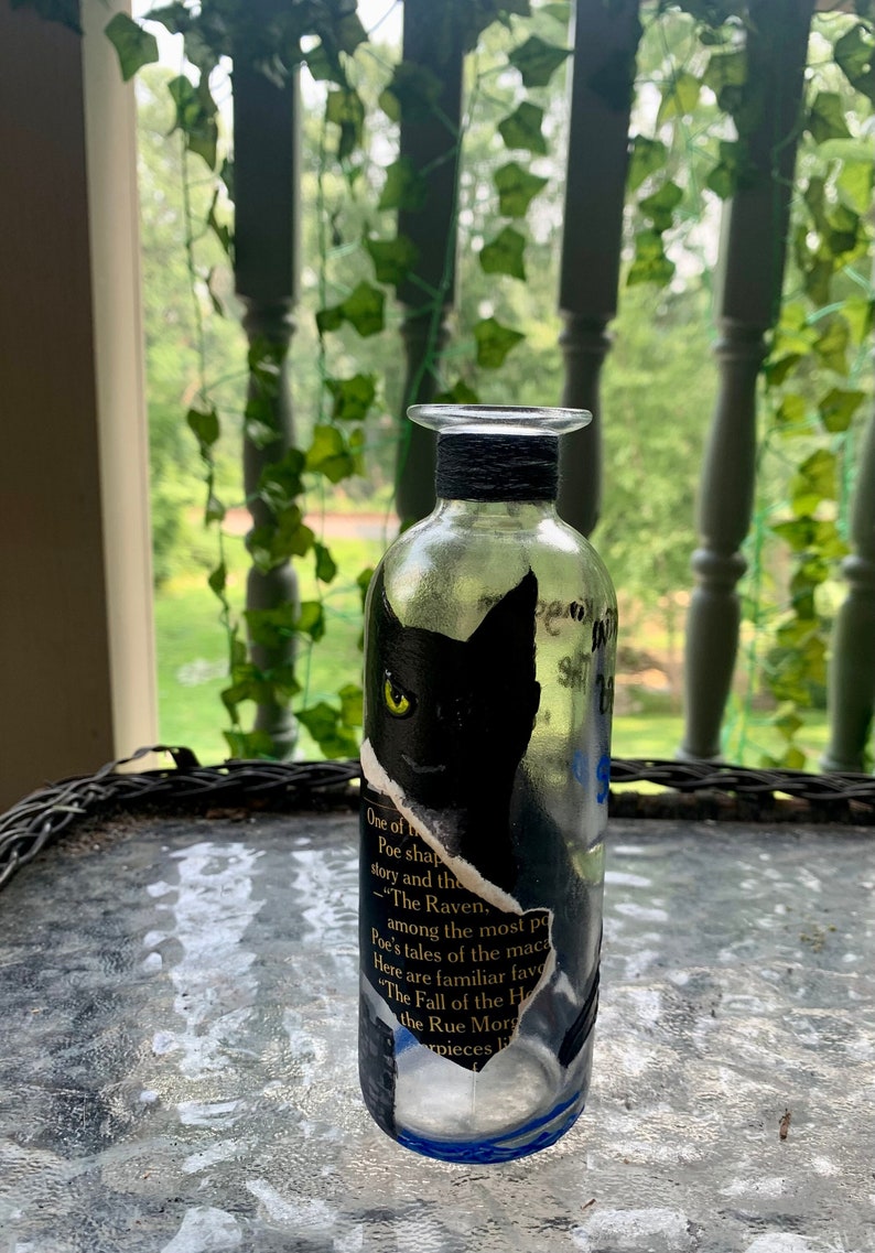 Edgar Allan Poe Faux Stained Glass Paint Jar - Etsy