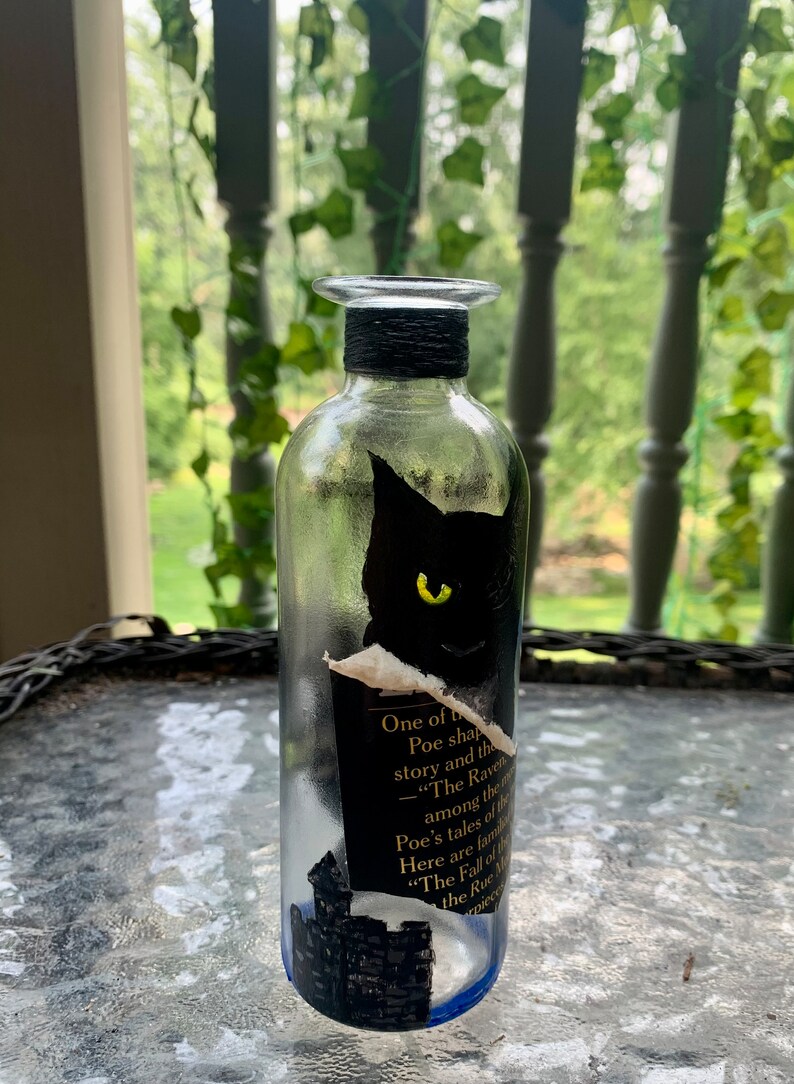 Edgar Allan Poe Faux Stained Glass Paint Jar - Etsy