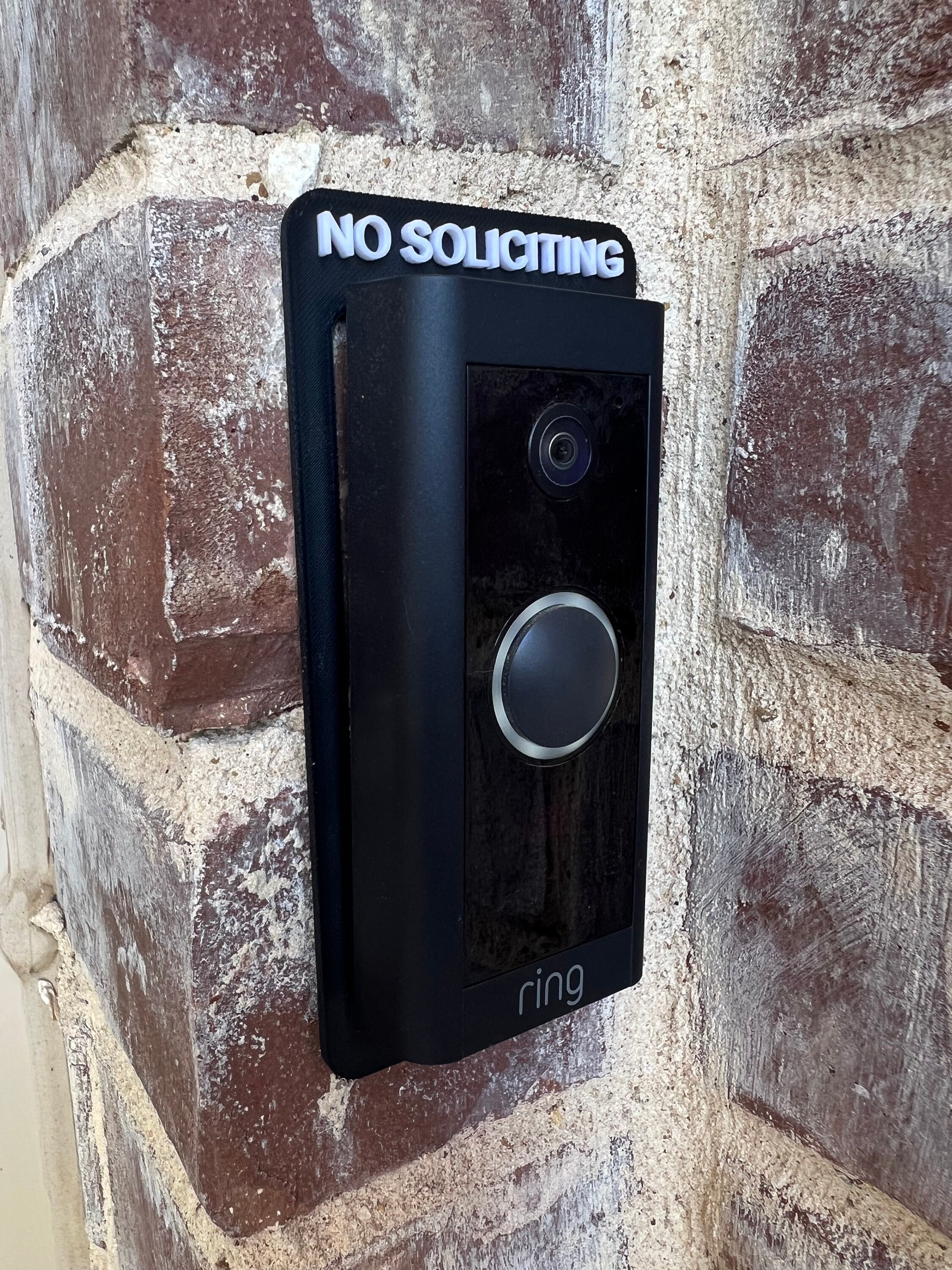 No Soliciting Video Door Bell Plate - Etsy