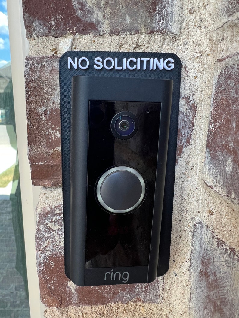 No Soliciting Video Door Bell Plate - Etsy