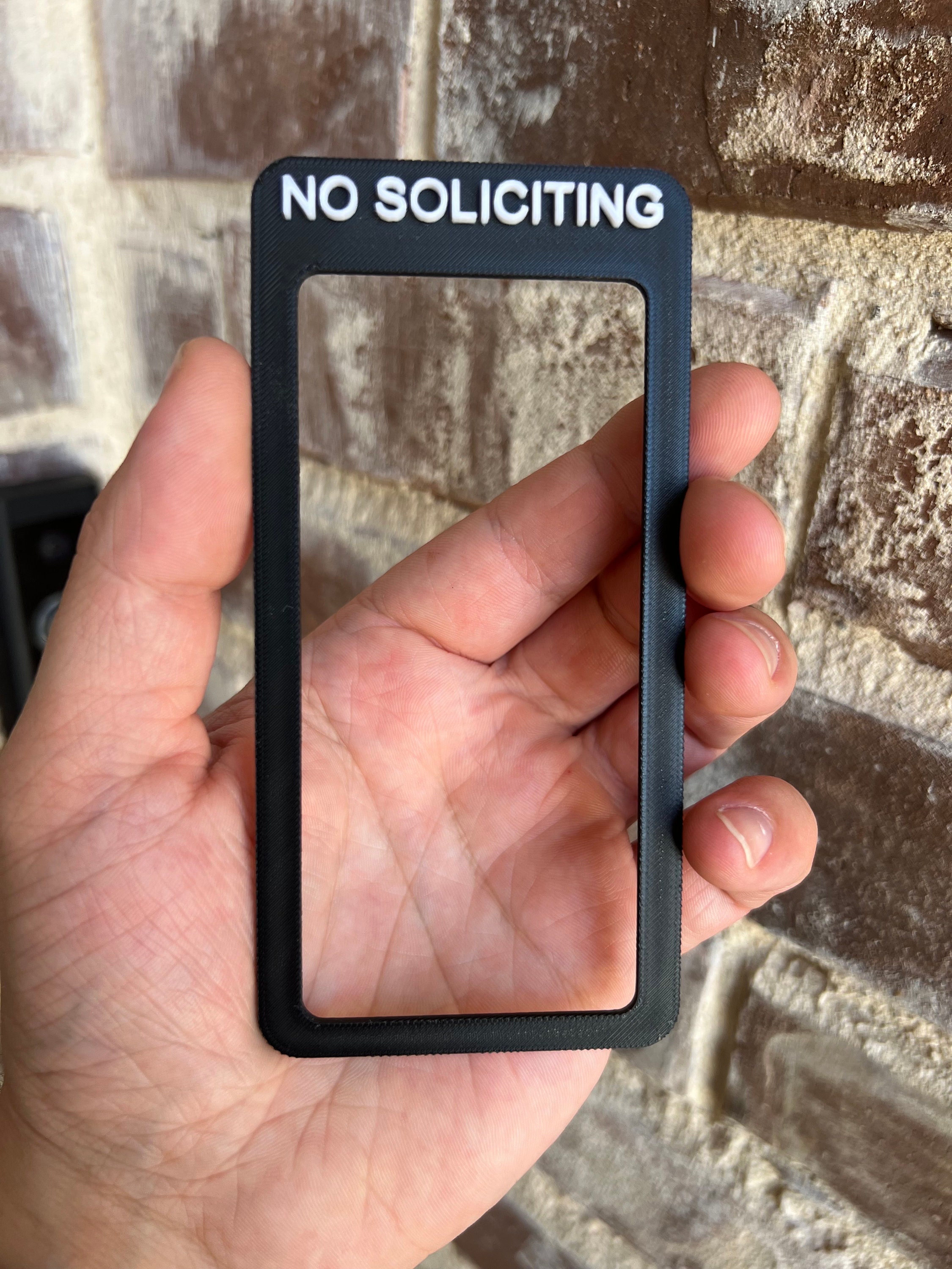 No Soliciting Video Door Bell Plate - Etsy