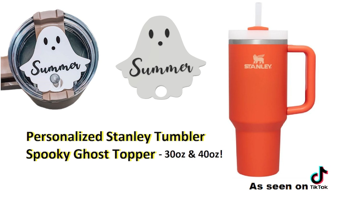 Personalized STANLEY Cup Topper, Spooky Ghost, 30/40oz Tumbler ...