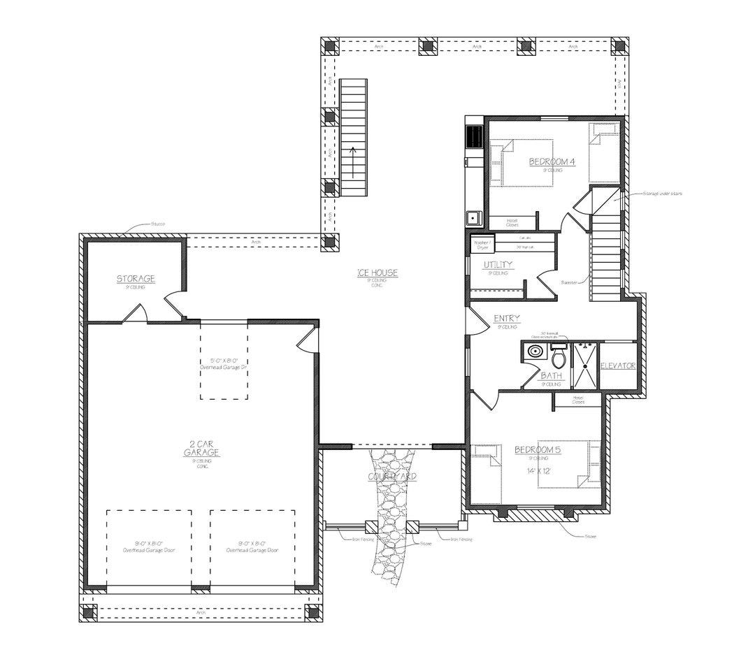 5 Bedroom Floor Plan CAD File: Custom Home Design Blueprints (2659 Sq ...