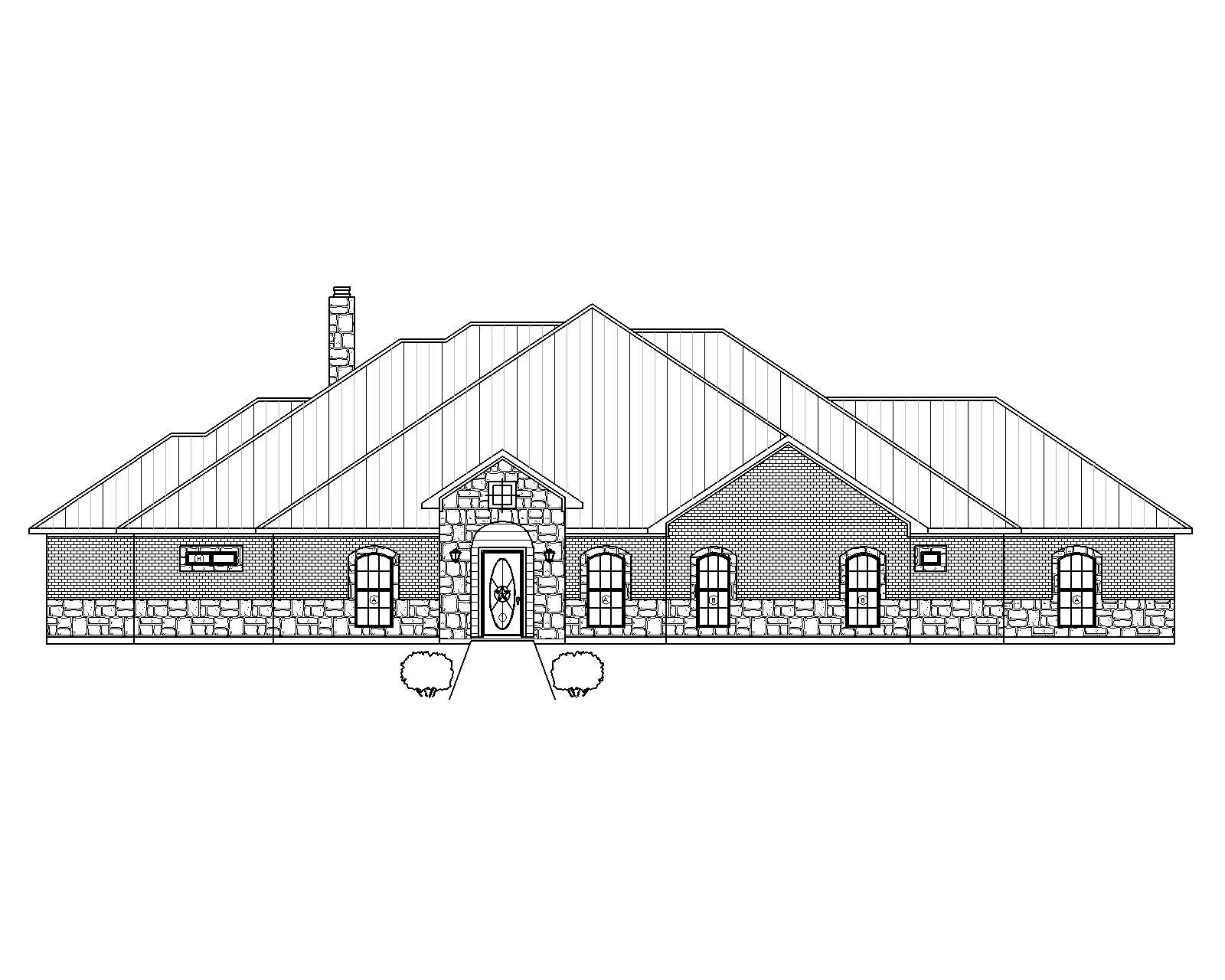 4 Bedroom Floor Plan CAD File: Custom Home Design Blueprints (90x63 Ft ...