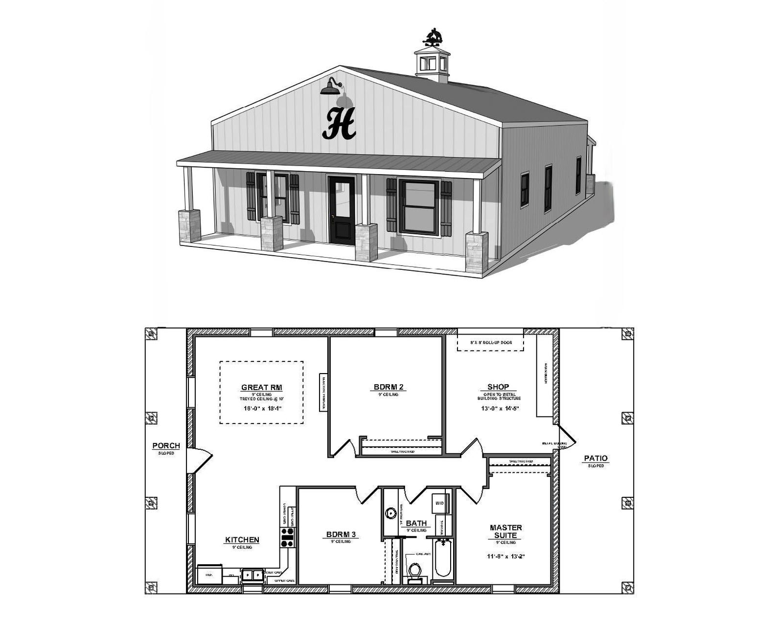 Floor Plan CAD File 3 Bdrm / 2 Bath House Plan Home Designed Custom ...