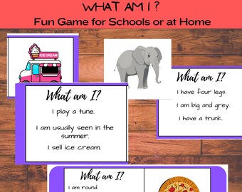 DIGITAL FILE What Am I Animal Card Game Toddler Fun Game Preschool ...