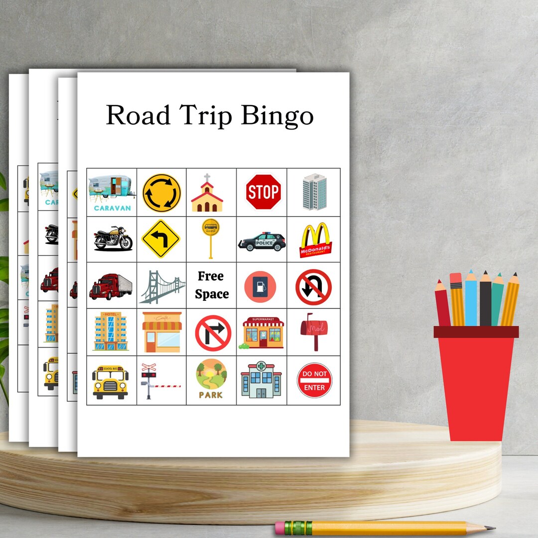 Road Trip Games Road Trip Bingo Printable Printable Games Bingo Instant ...