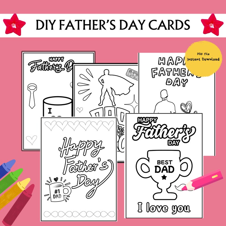 DIY Father's Day Gifts, Father's Day Activities for Kids, Printable ...