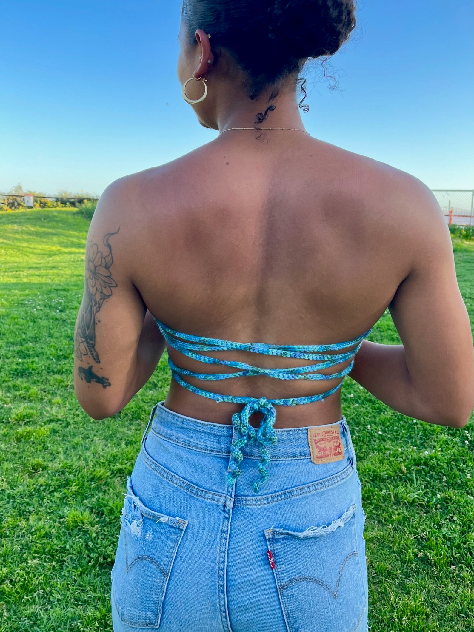 Boho Striped Mandala Bandana Crochet Top Pattern - Etsy