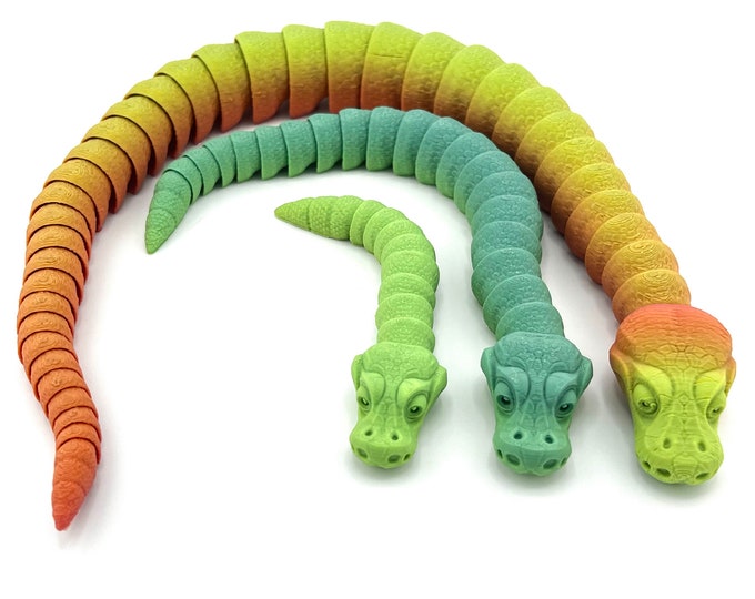 Flexi Ball Python Actuating 3D Snake Fidget Toy - Etsy