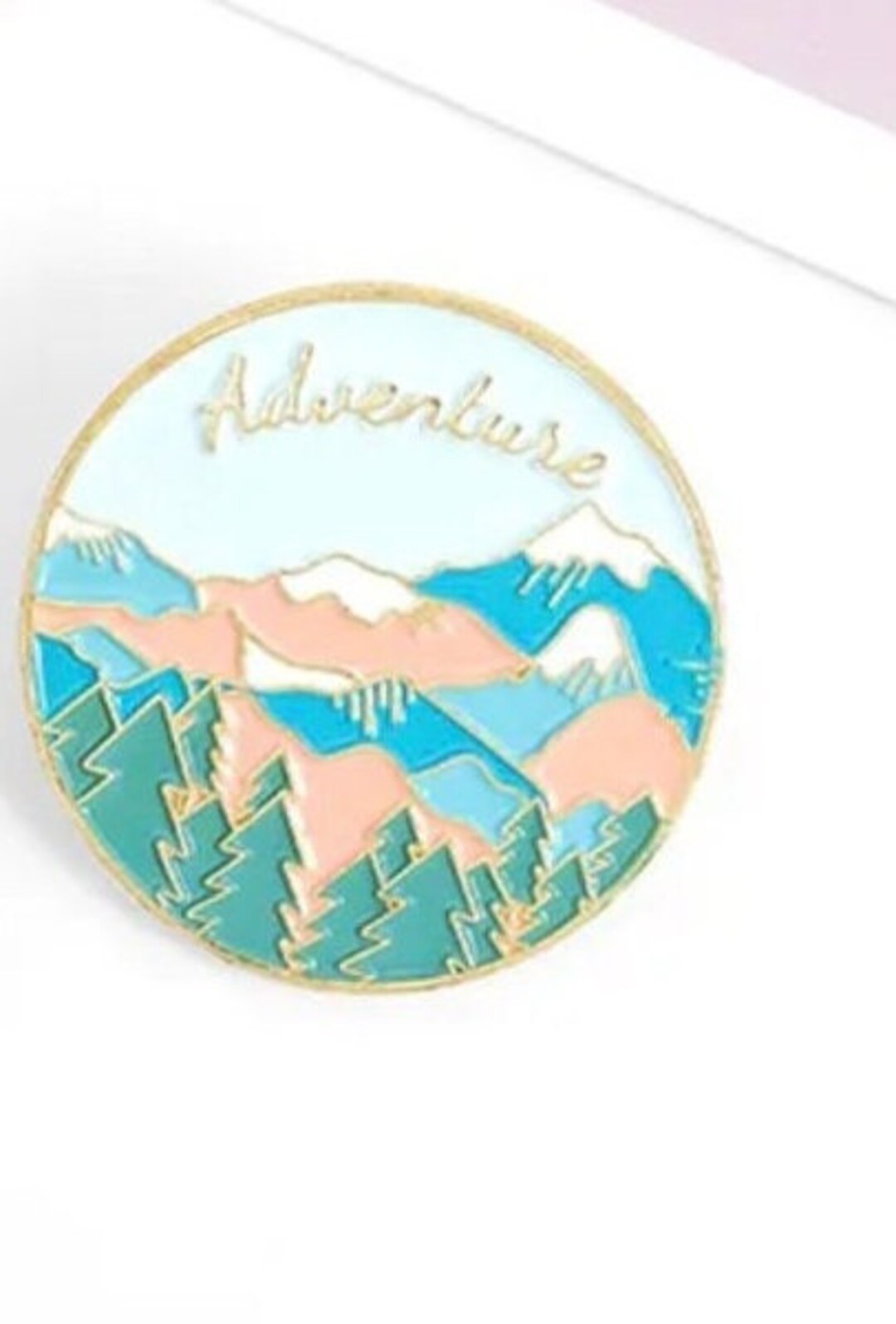 Adventure Mountain Pin - Etsy