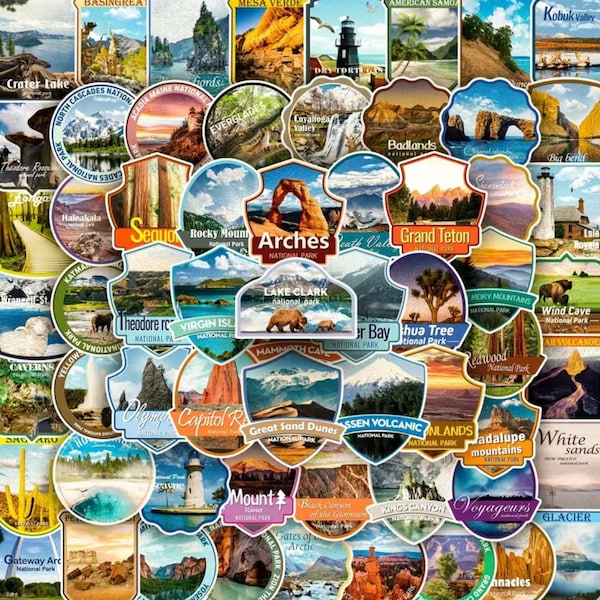 National Park Passport Stickers - Etsy