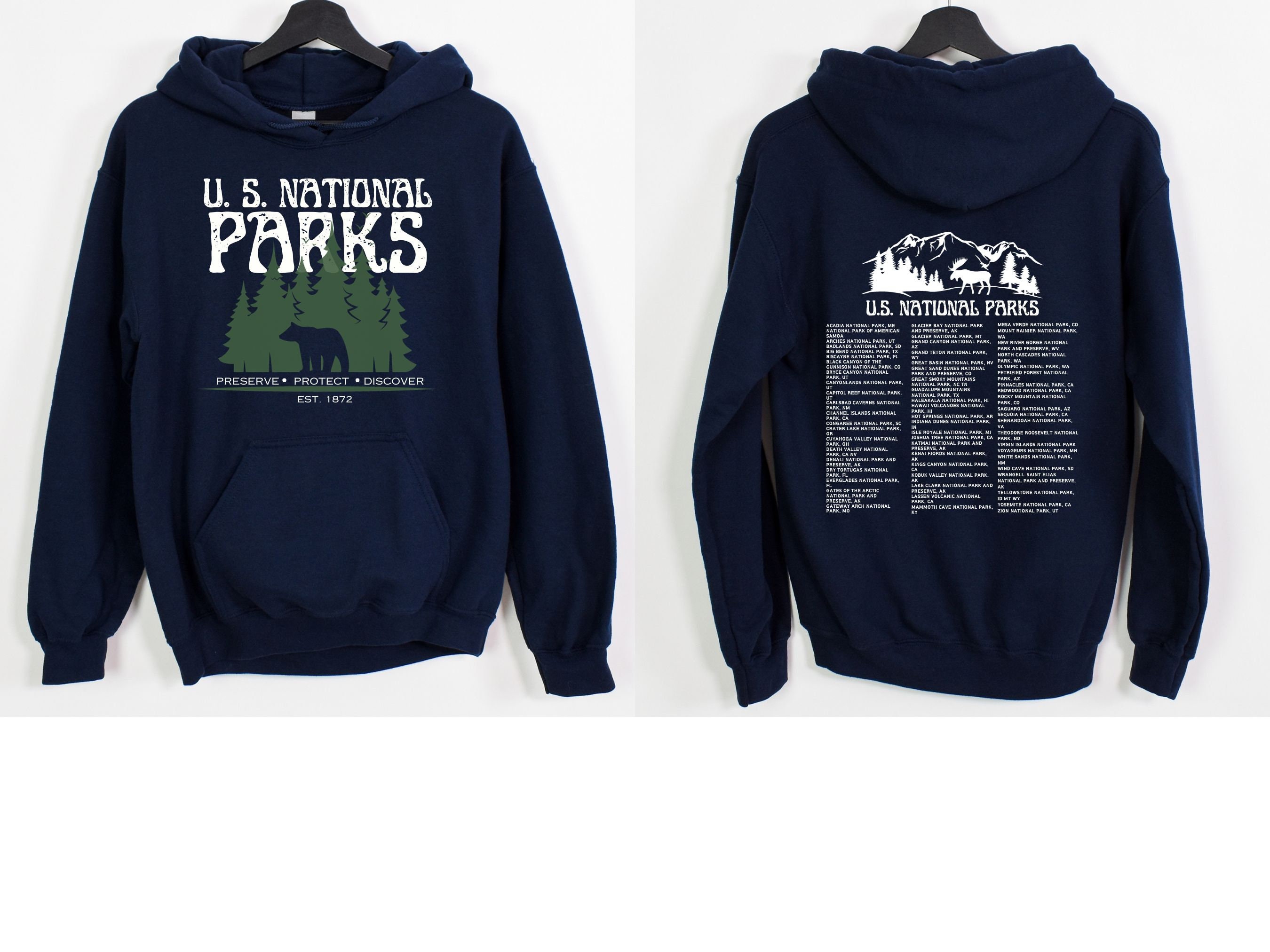 U.S. National Parks Hoodie, Explore National Parks Sweatshirt, Nature ...