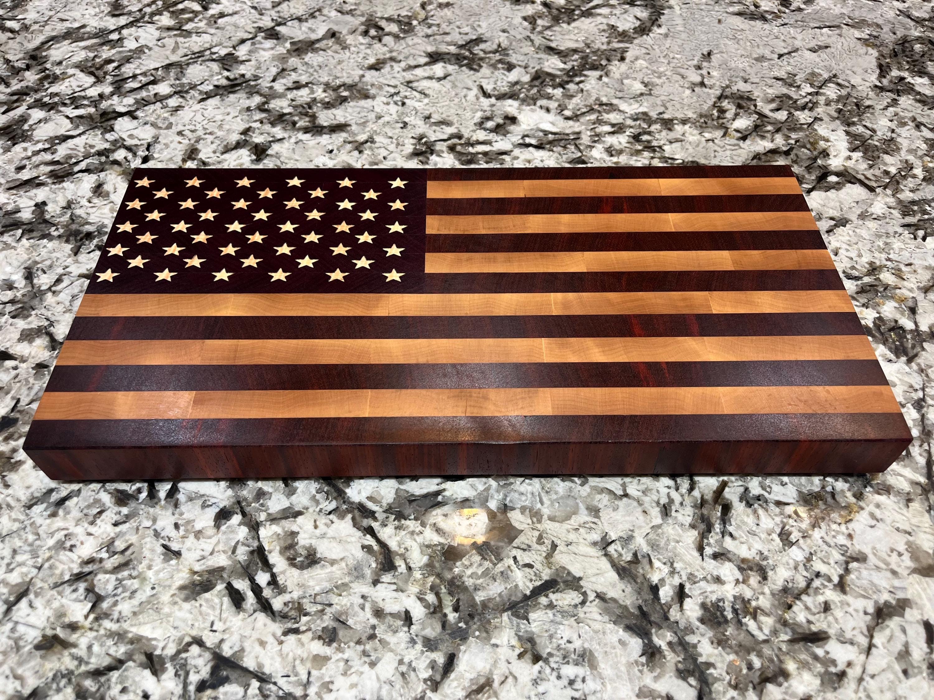 Wood Inlay Flag