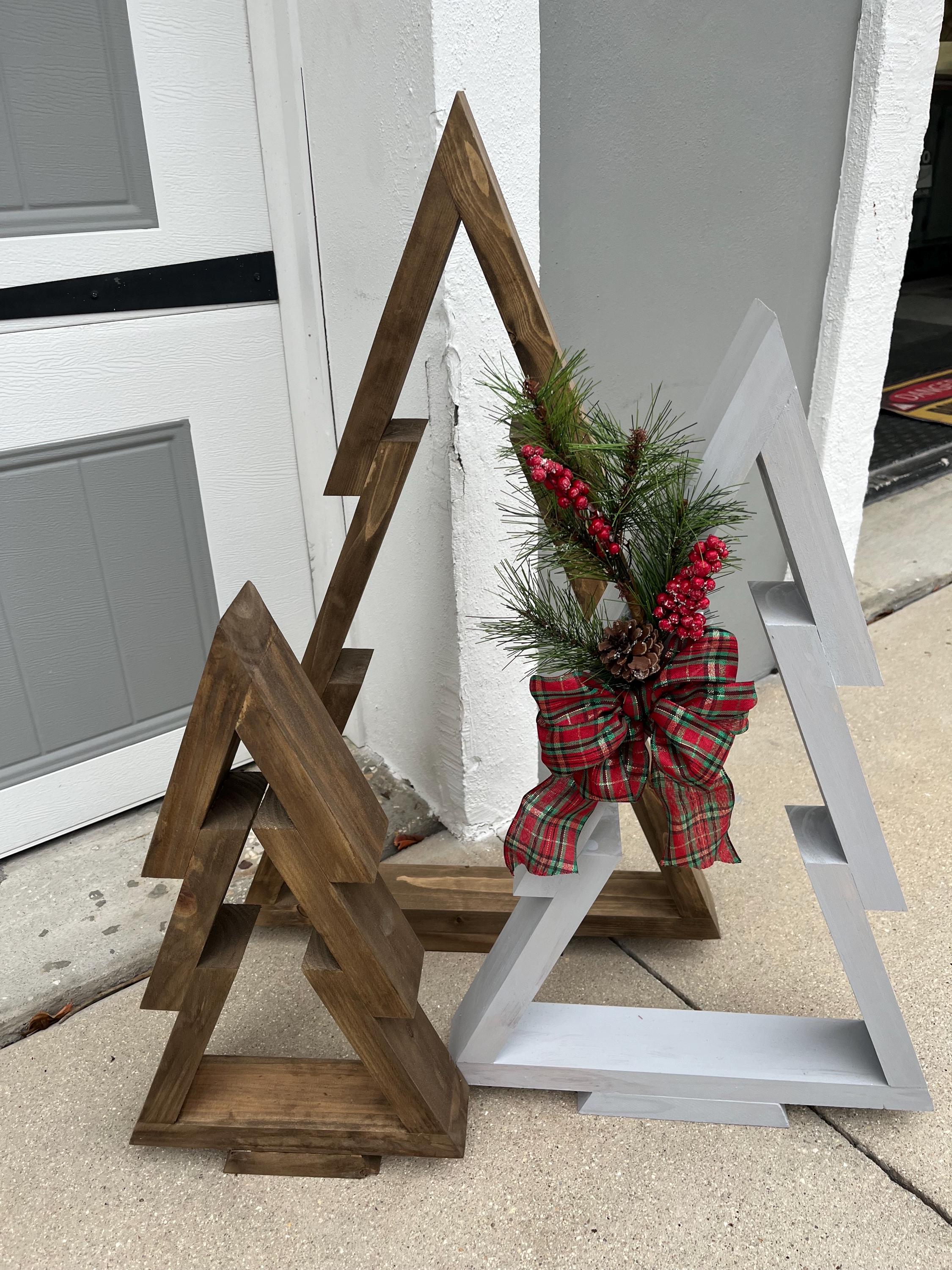 Rustic Christmas Tree Set of 3 - Etsy