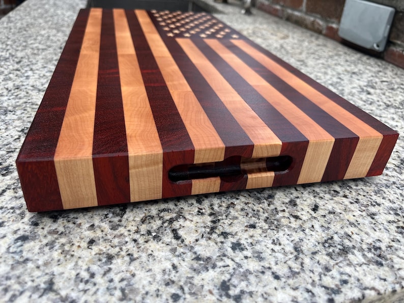 American Flag End Grain Cutting Board - Etsy