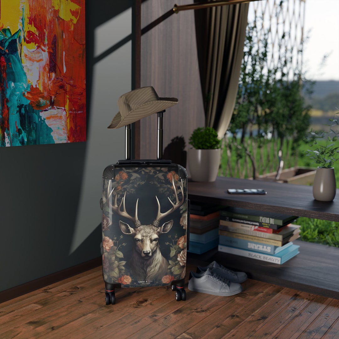 The Prize Buck Suitcase, Gothic Stag, Available in 3 Sizes, Carry on 22 ...