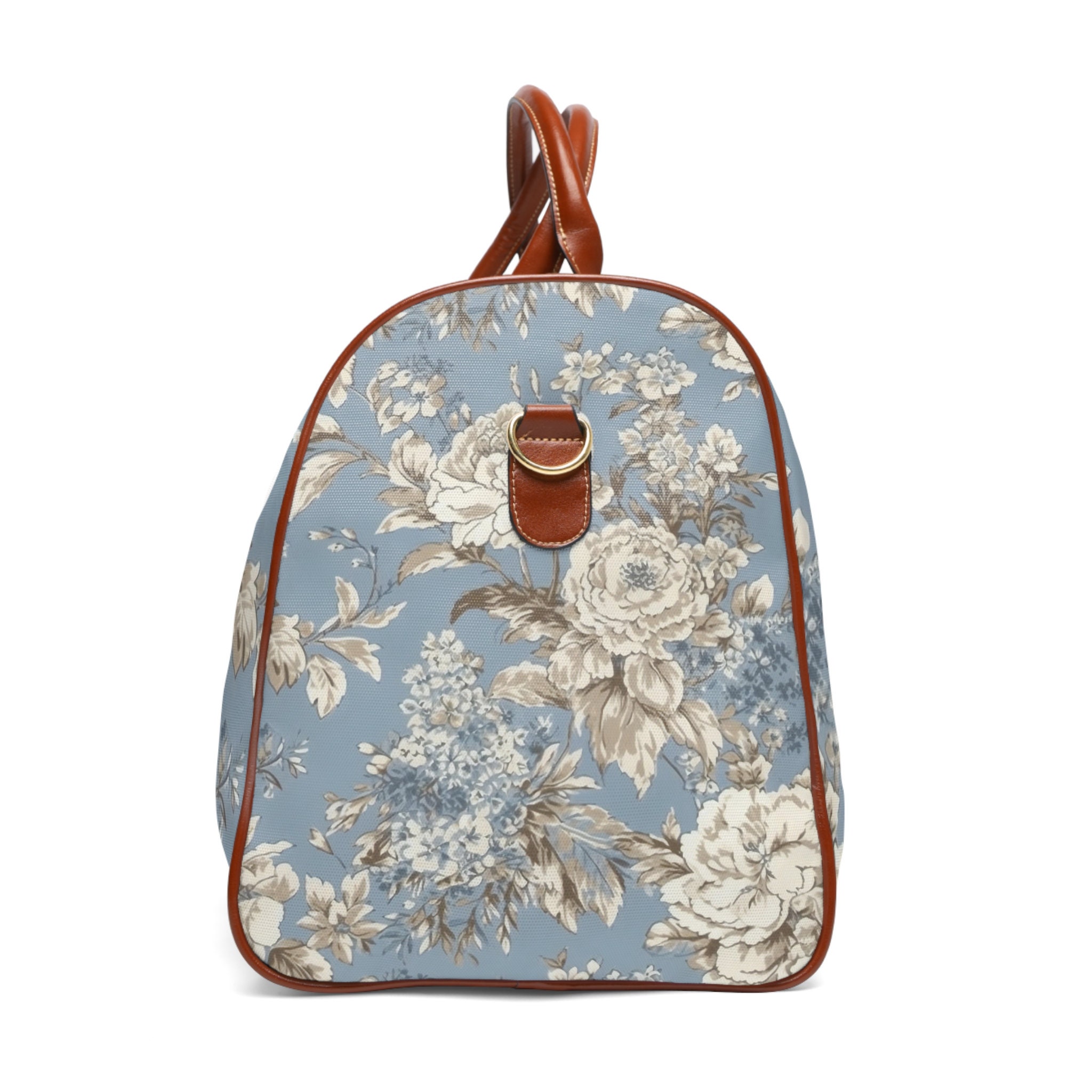 Waterproof Travel Bag Duffle Bag Weekender in French Toile in Blue with ...