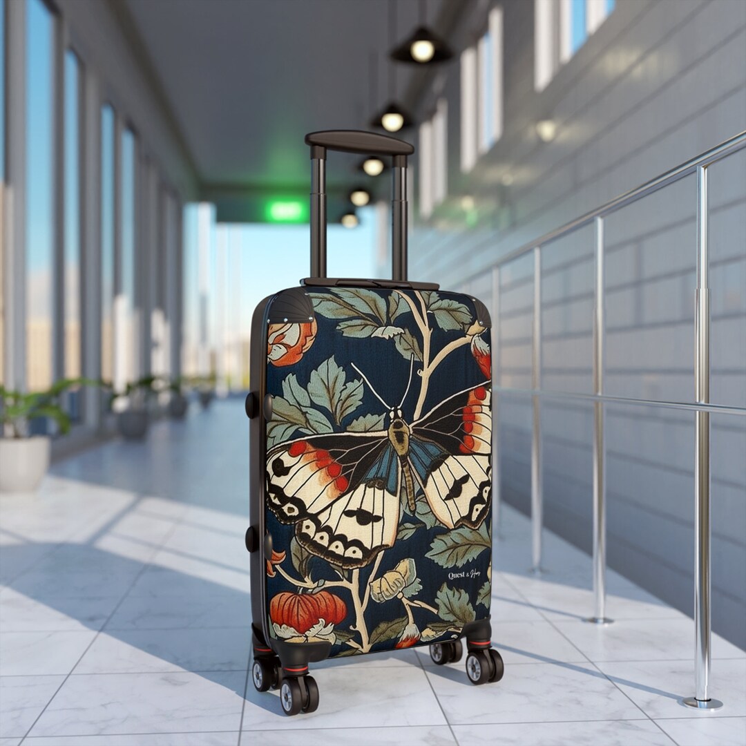 Indigo Butterfly Suitcase, Available in 3 Sizes, Carry on 22 In, M 27 ...