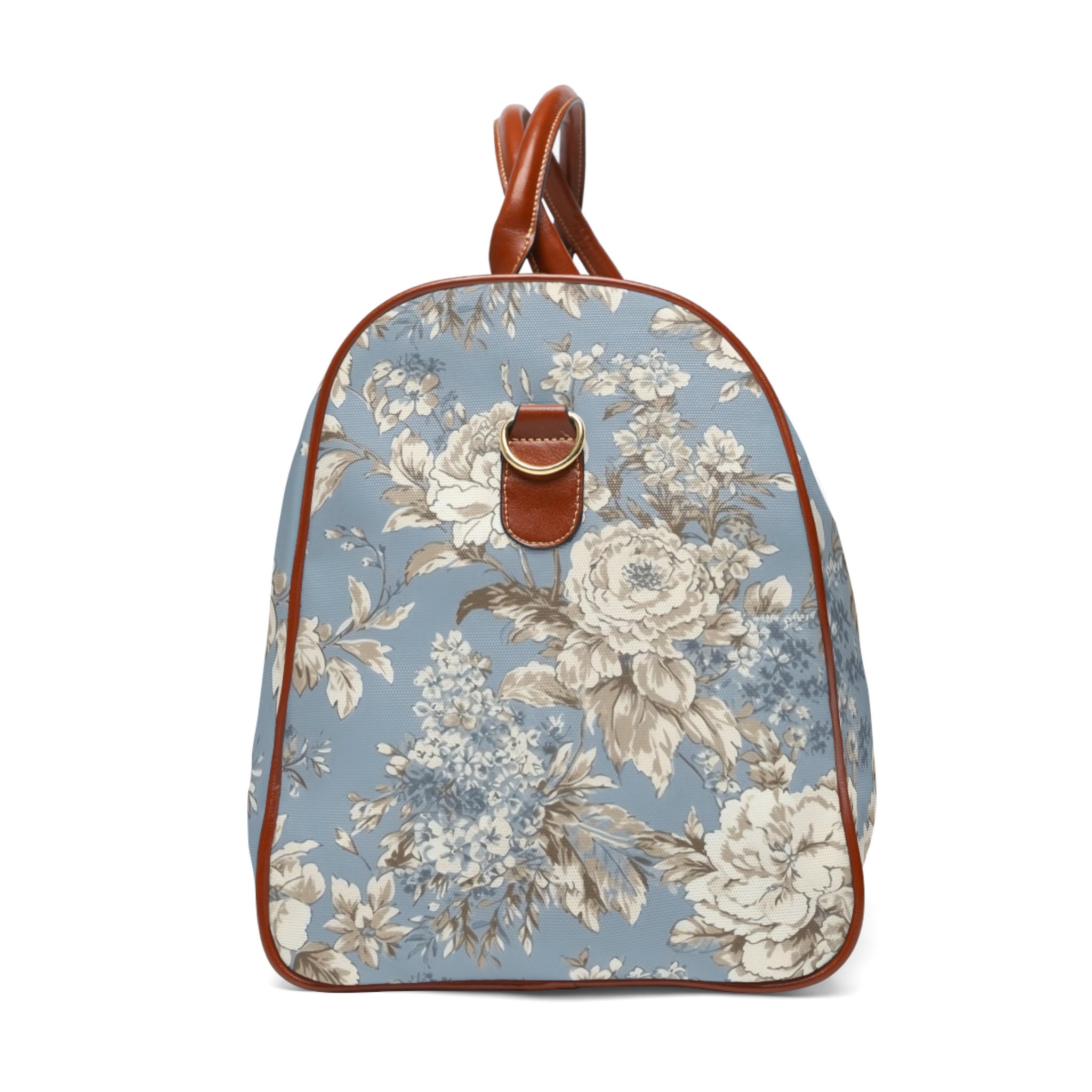 Waterproof Travel Bag Duffle Bag Weekender in French Toile in Blue With ...