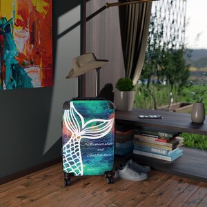 Mermaid Wishes Suitcase, Pink, Blue, Orange, Available in 3 Sizes ...