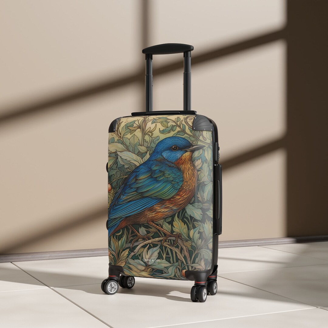 The Elegant Blue Bird Suitcase, Available in 3 Sizes, Carry on 22 In, M ...