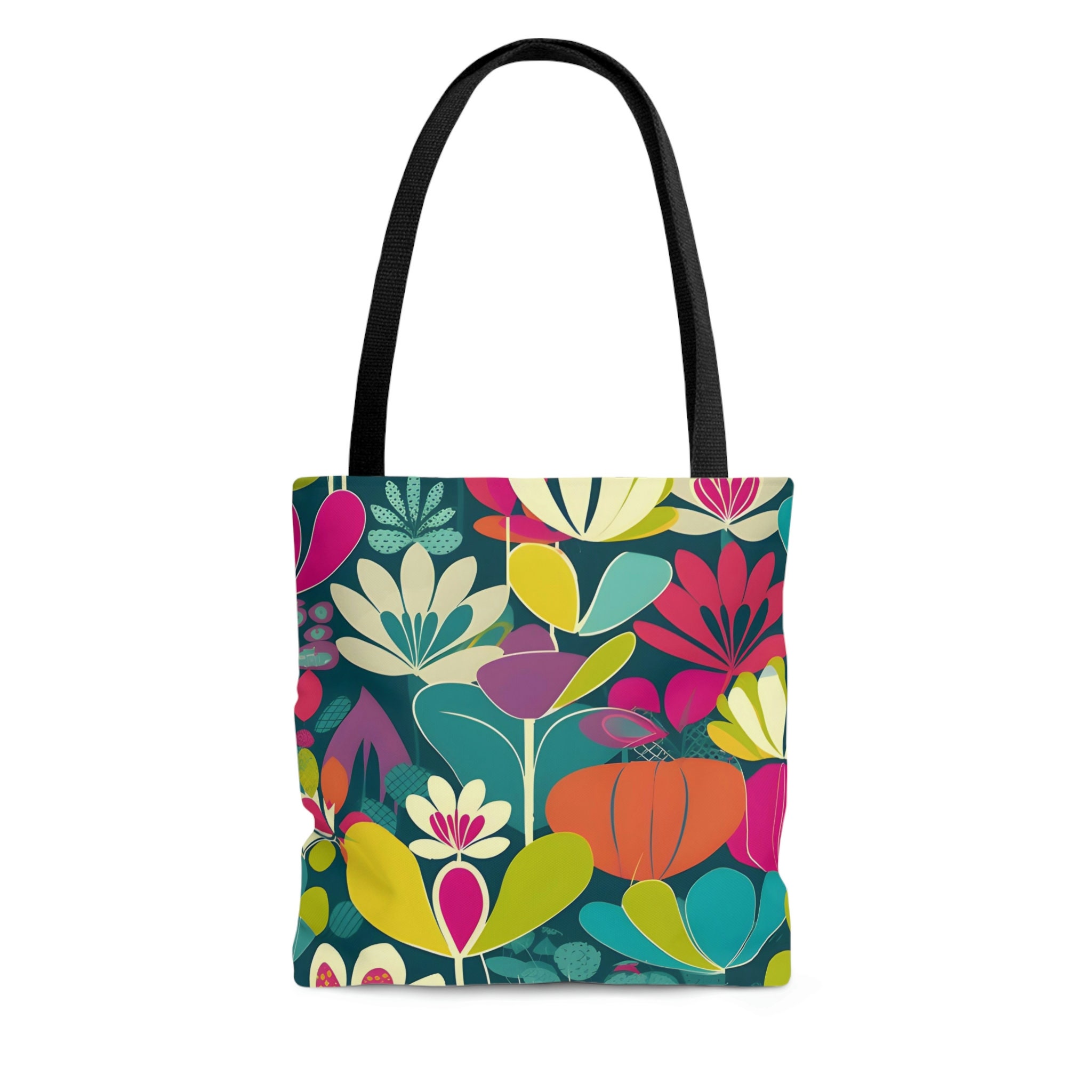 Bold Abstract Flowers Sturdy Tote Bag in Our Funky Fauna - Etsy