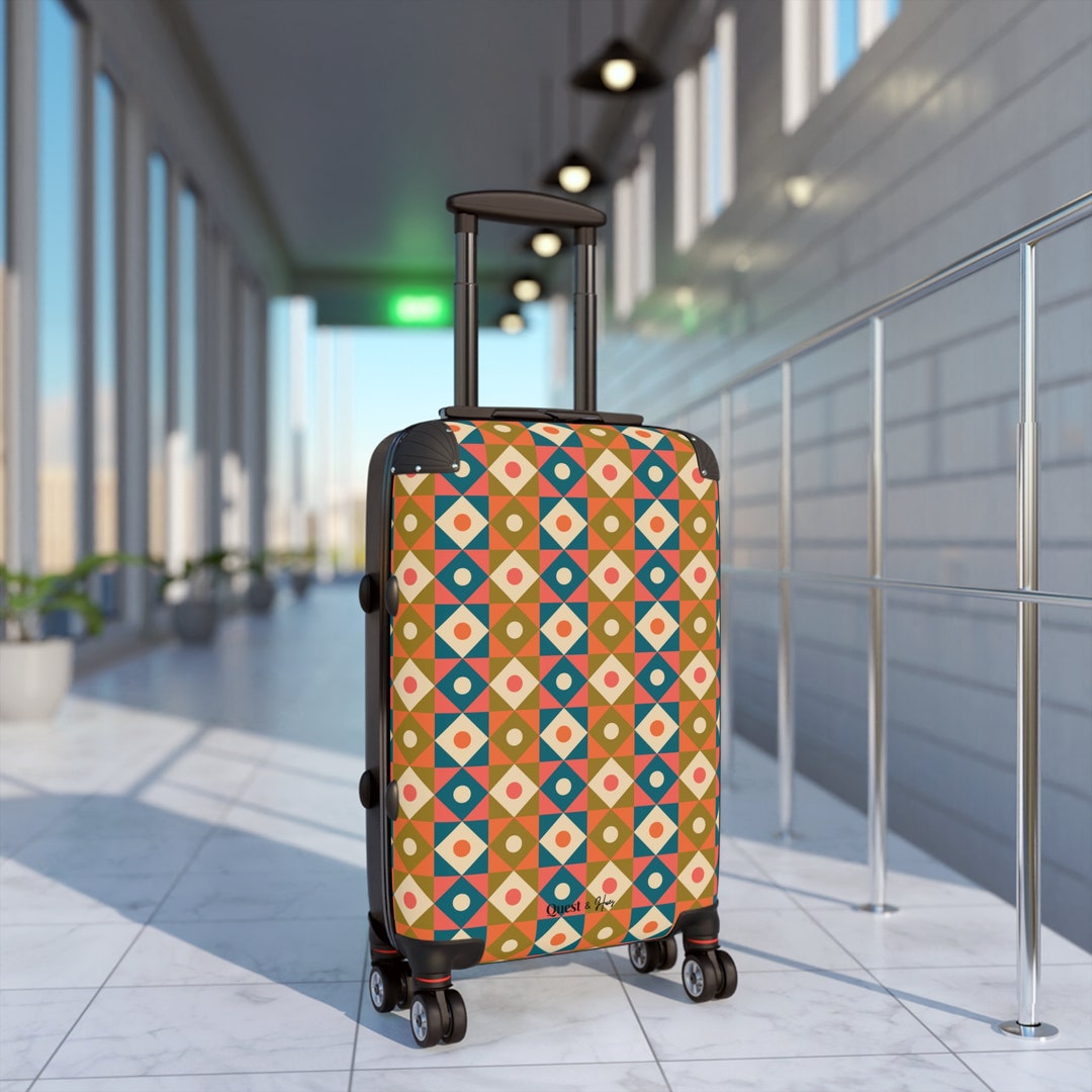 Rolling Luggage Carry on Suitcase With Wheels Mid-century Modern ...