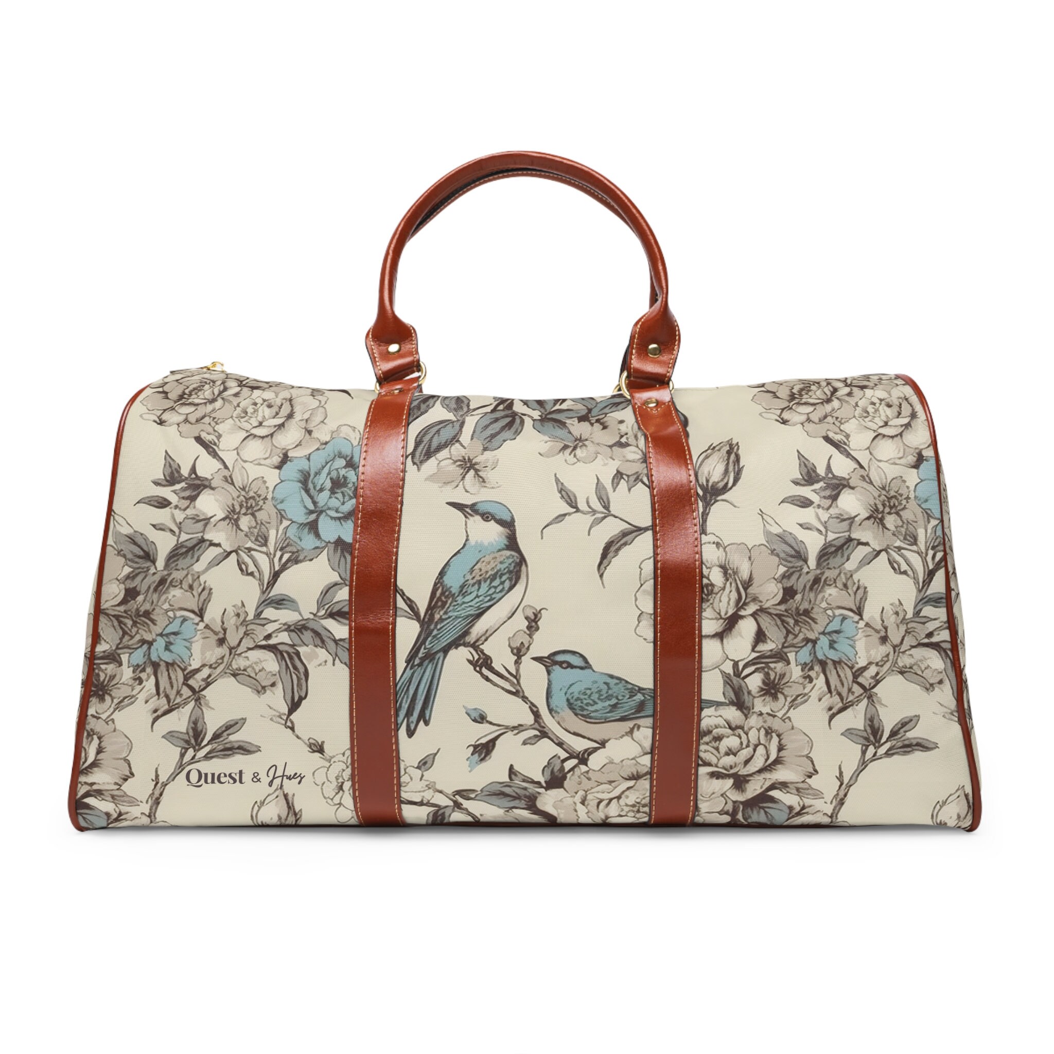 Waterproof Travel Bag, Duffle Bag, Weekender in Soft French Toile Beige ...