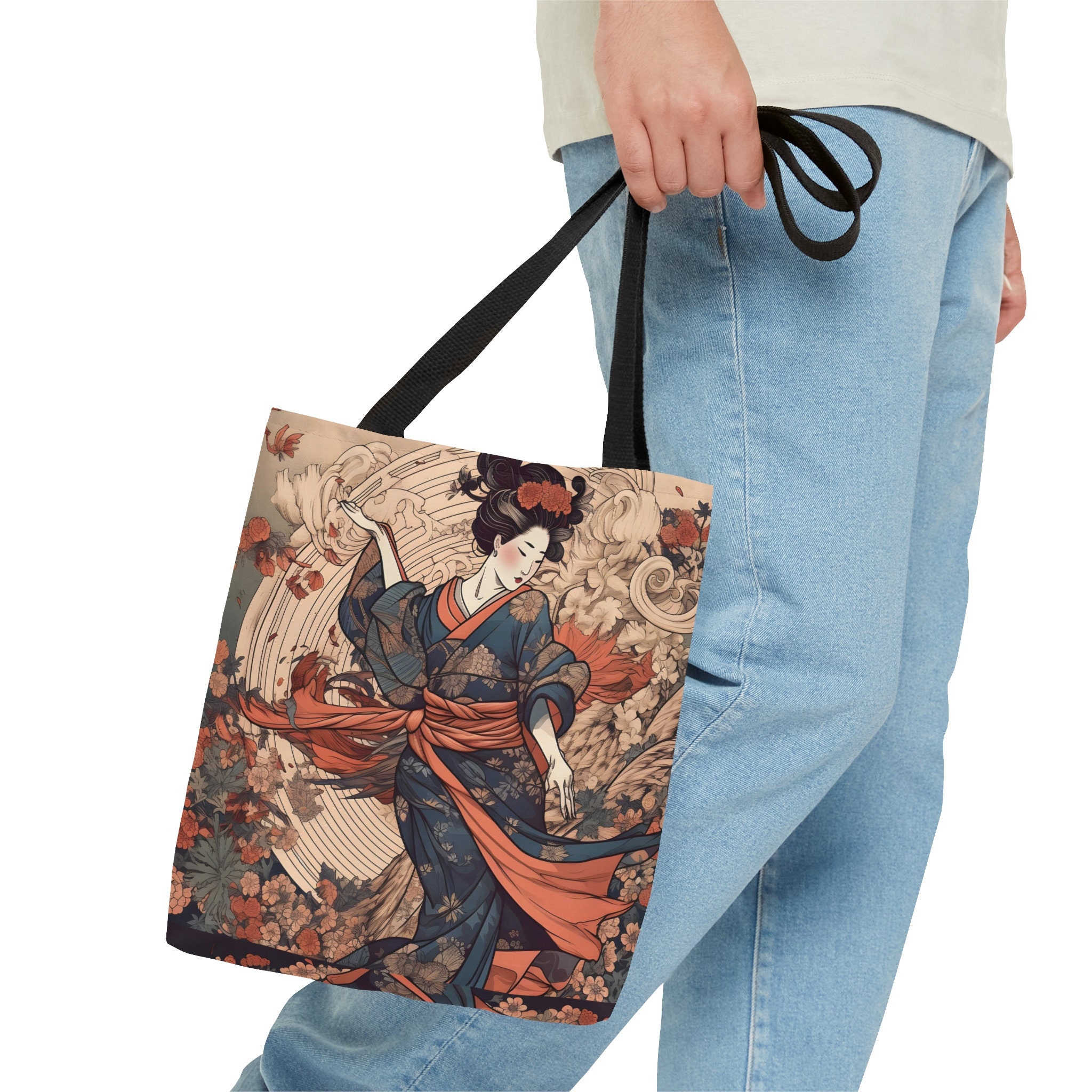 Traditional Japanese Art of a Geisha Girl. Spacious Tote Bag for Travel ...