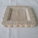 8"x8" Travertine Scalloped Tray, Catchall Tray, Square Tray, Entryway ...