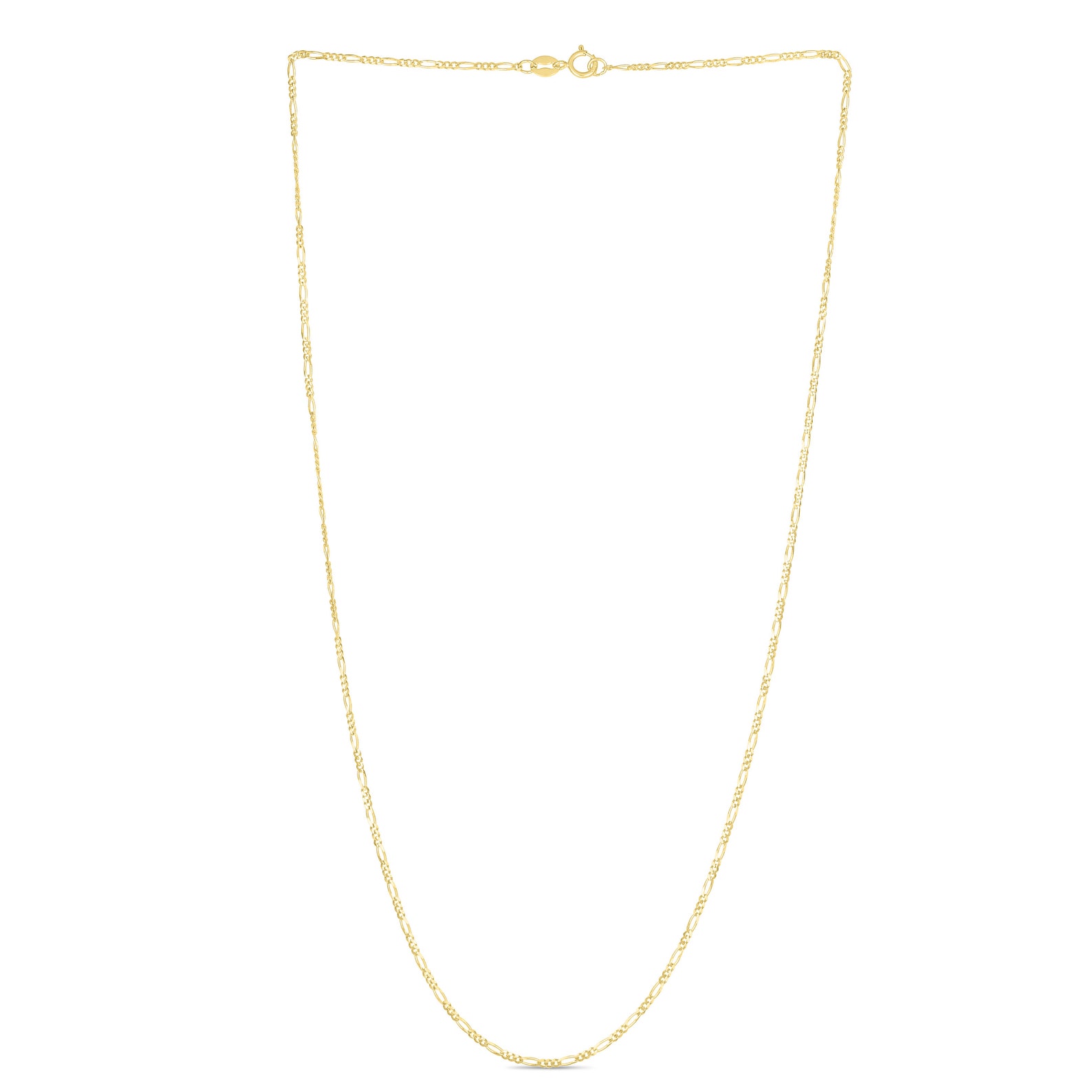 14K Solid Gold Figaro Chain, Gold Figaro Link Chain, Figaro Chain ...