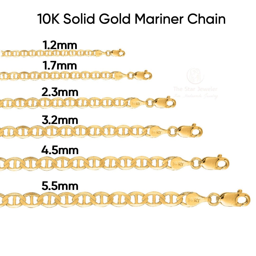 10K SOLID Gold Mariner Chain, Mariner Necklace, Mariner Flat Chain ... 10K SOLID Gold Mariner Chain, Mariner Necklace, Mariner Flat Chain ...