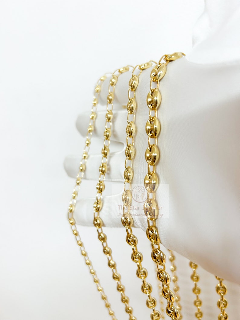 14K Gold Mariner Chain, Marina Puff Chain, Pure Gold Mariner Thick ...