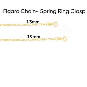 14K Solid Gold Figaro Chain, Gold Figaro Link Chain, Figaro Chain ...